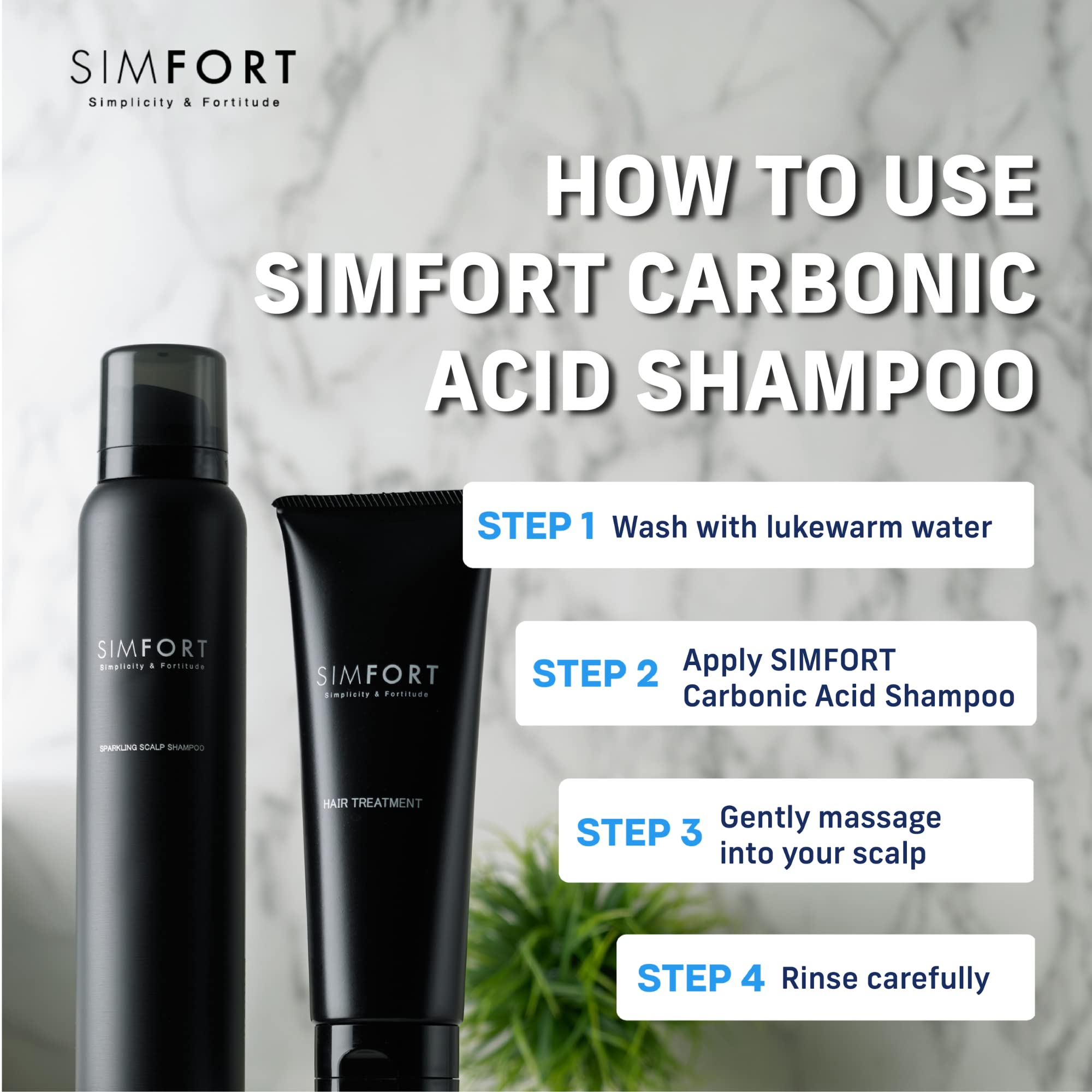 SIMFORT SPARKLING SCALP SHAMPOO for Thinning Hair and Hair Loss - Hair Growth Treatment (3 Pack)