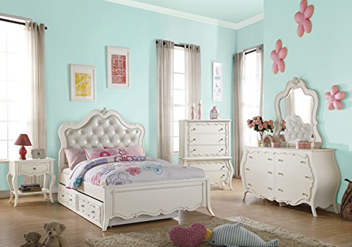 ACME Furniture Edalene Nightstand, Pearl White