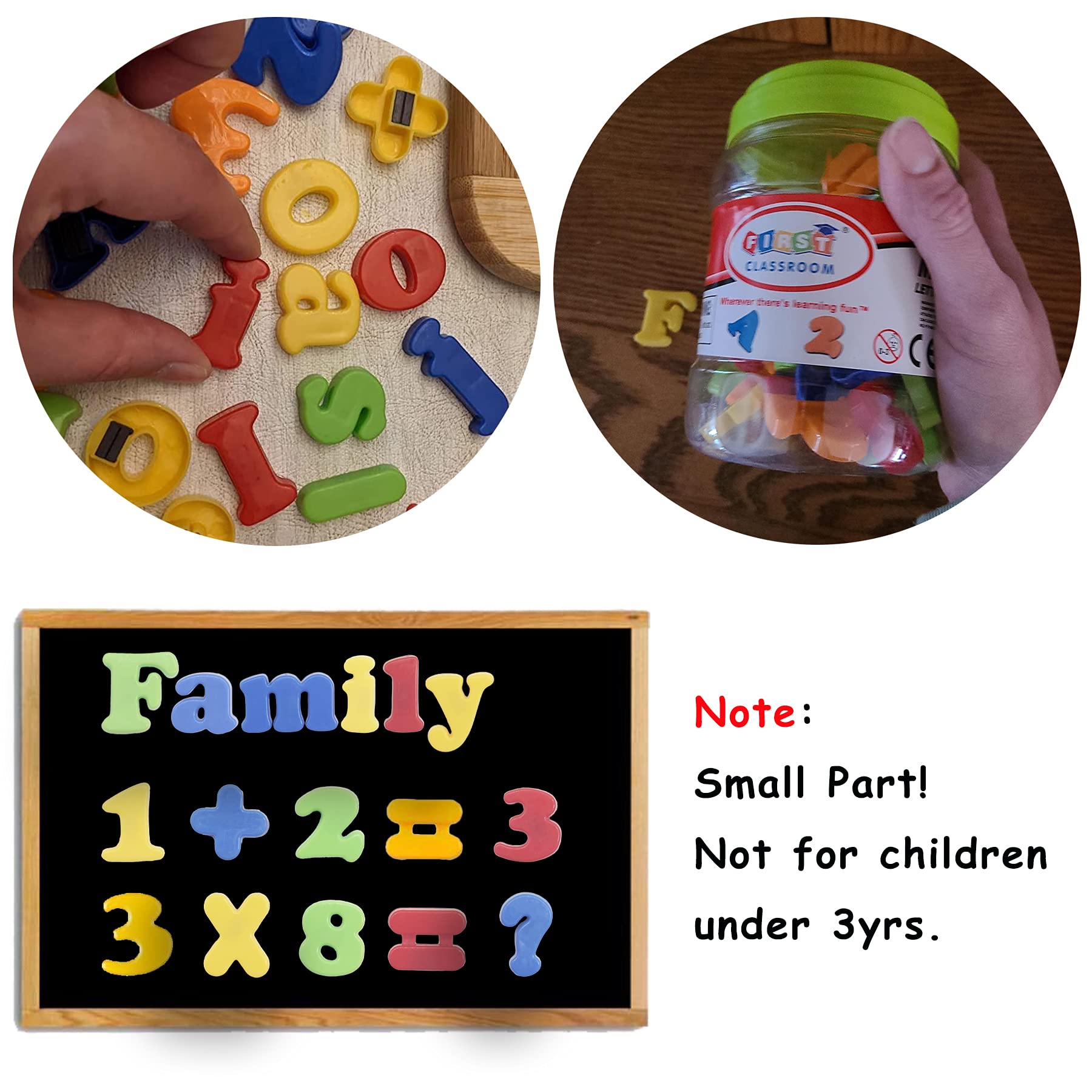 ABCaptain Magnetic Letters Numbers Alphabet ABC 123 Fridge Magnets Preschool Educational Learning Plastic Toy Set Uppercase Lowercase Math Symbols for Toddlers Kids (78 PCS)