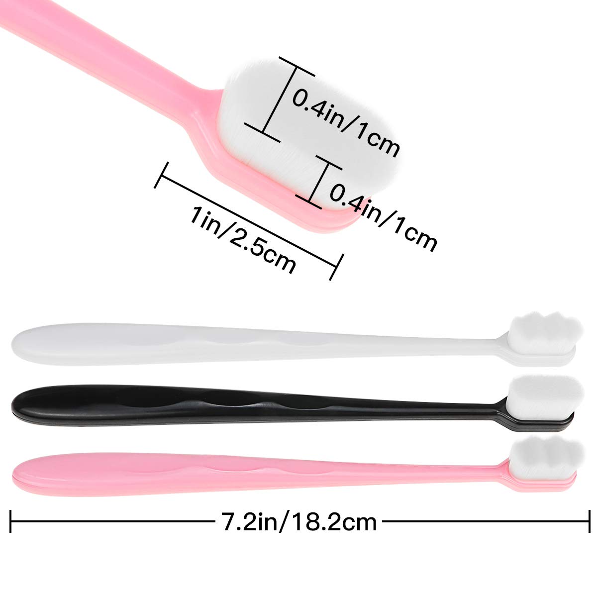 6 PCS Upgraded Extra Soft Floss Toothbrush Ultra Soft-bristled Sensitive Toothbrush Manual Micro Nano Toothbrush Good Cleaning for Adult Teeth Kid Children, No Harm to Gum