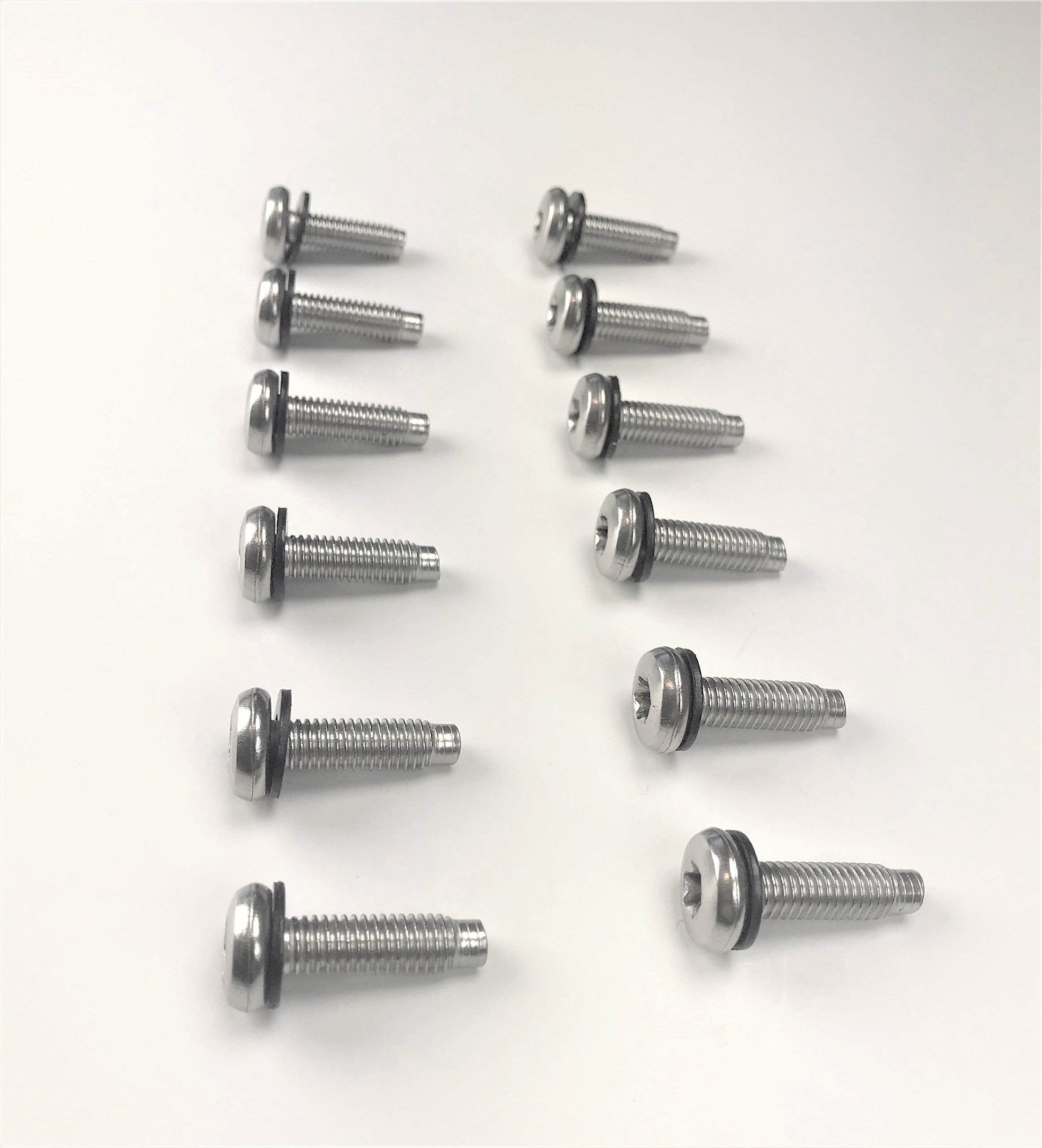 12 ea 2007 to 2018 Wrangler JK Stainless Steel Windshield Frame Torx Screws