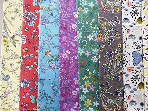 50pcs 12 x 12 inches Cotton Fabric Bundle Squares for Quilting Sewing, Precut Fabric Squares for Craft Patchwork