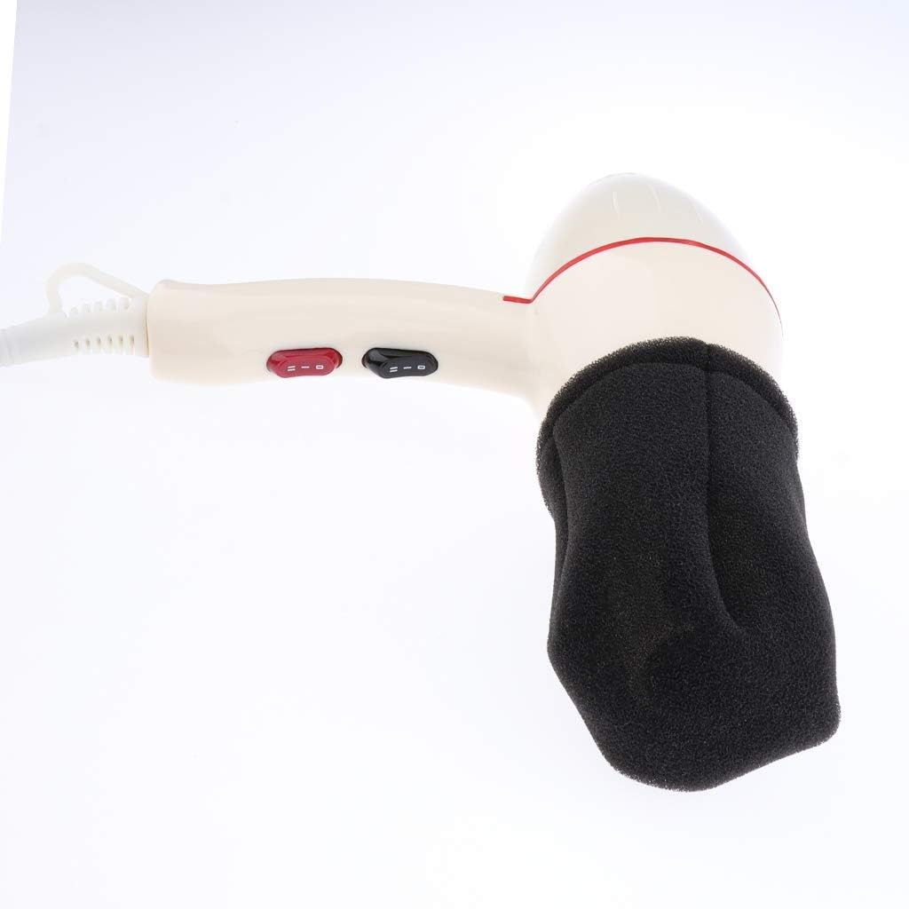 2 Pieces Hair Dryer Sock Diffuser Cover Prevents Heat Damage and Controls Frizz fit for Hairstyling Accessories Black A