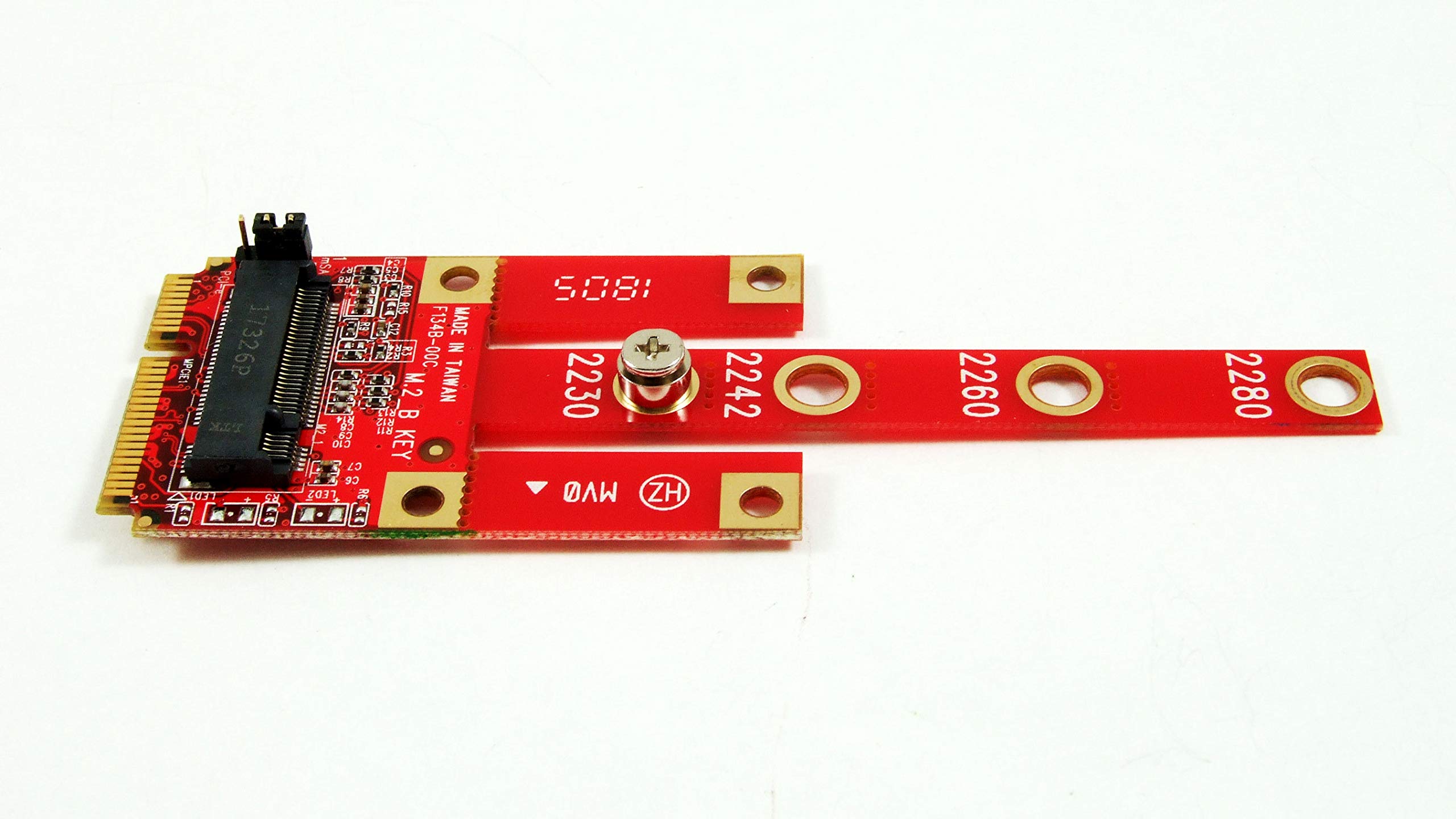 Ableconn MPEX-134B Mini PCIe Adapter with M.2 Key B Slot - Support USB/PCIe/SATA Based M2 B Key or B-M Key Module for Mini PCI Express