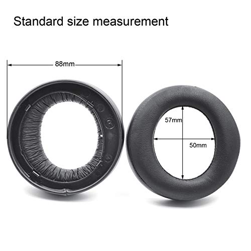 Defean Replacement Ear Pads Cushion Cover PU Leather and Soft Foam Earpads Compatible with Sony Gold Wireless Headset - CUHYA-0080 Headphone (Black)