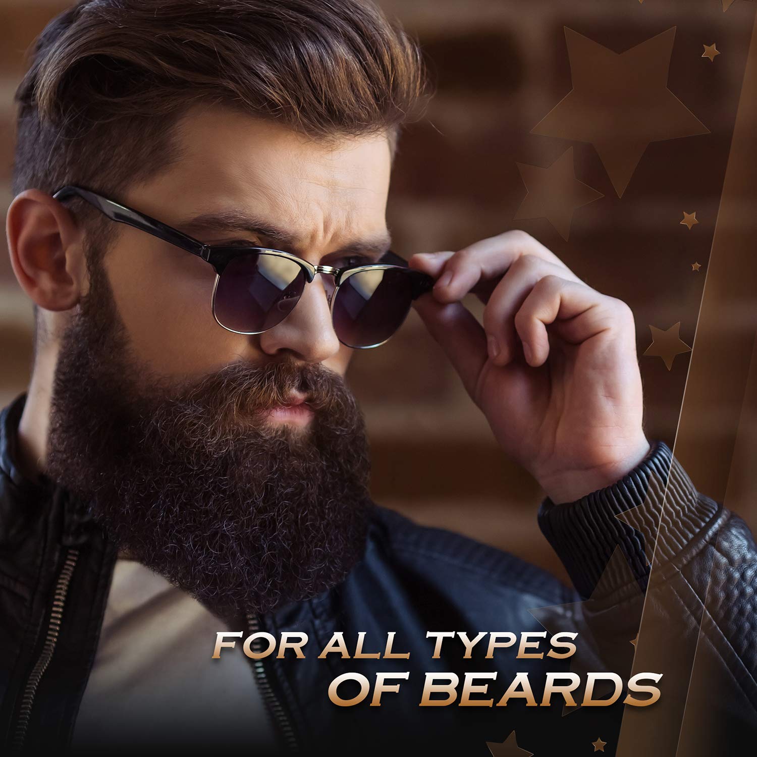 Bossman Beard Oil 4oz, Thicker consistency Jelly - Made in USA - Longer Lasting - Bigger Bottle - Natural Ingredients - Non Greasy - 3 Pack (Gold)