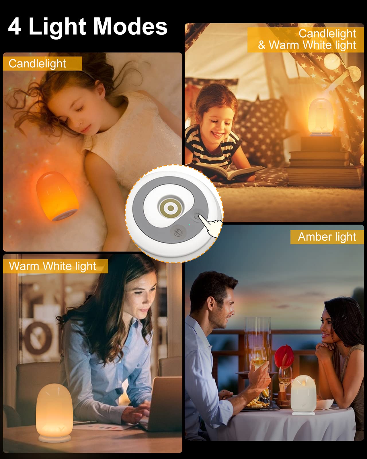Night Light for Kids, VEYFIY Nursery Night Light with Touch Control & 1H Timer,Portable Baby Nursery Light with Charging Pad,4 LED Light Modes Rechargeable Night Lamp for Kids Room,Bedroom,Up to 100H…