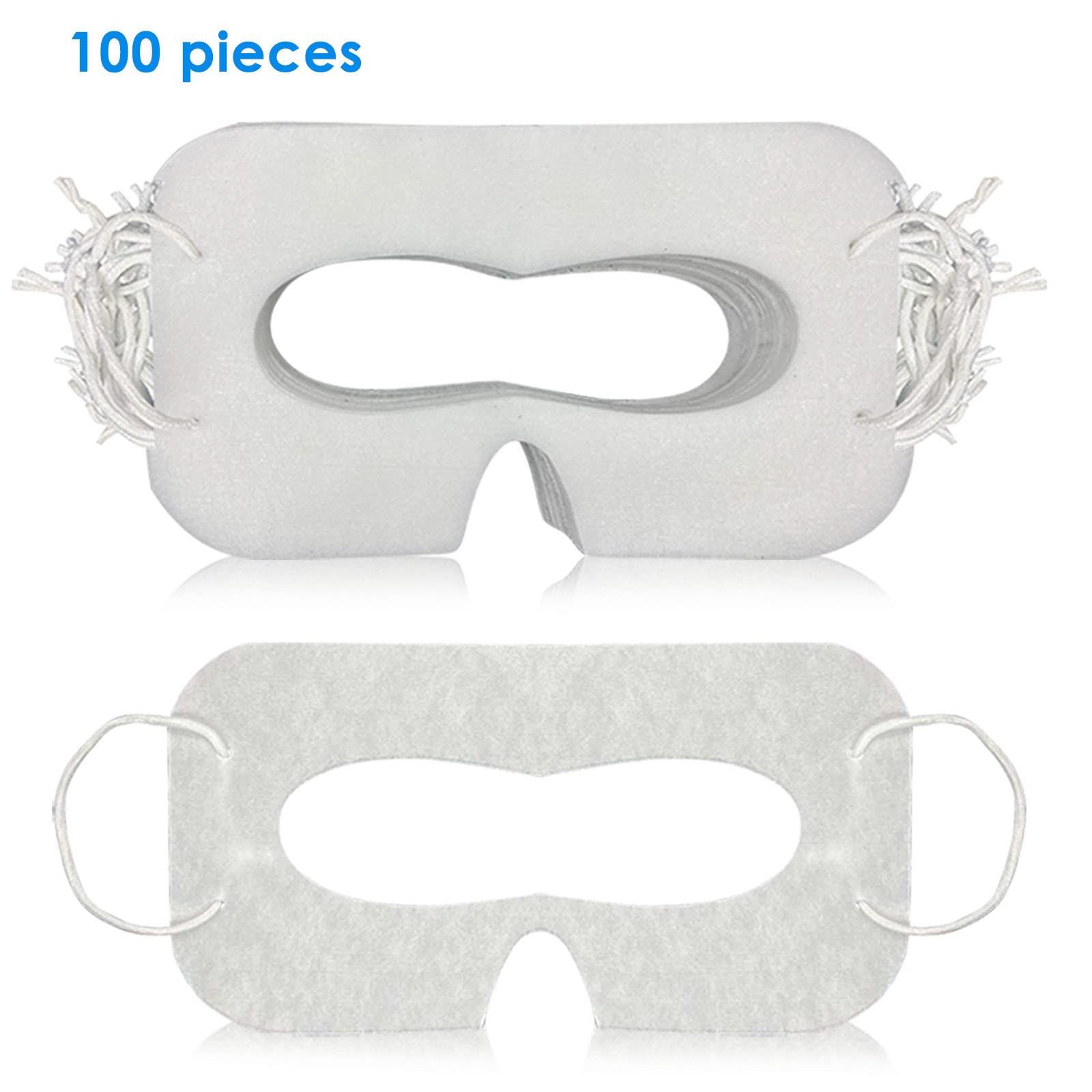100 Pack Disposable Face Covers Sanitary Pads Mask for Meta Oculus Quest 1/2 HTC Vive/PS VR/Gear VR/Oculus Rift White