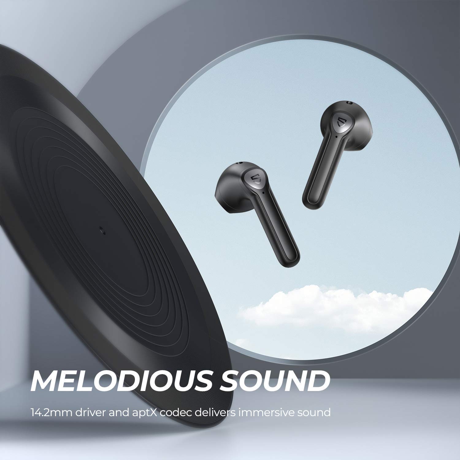 SoundPEATS T2 and TrueAir2 Black Wireless Earbuds