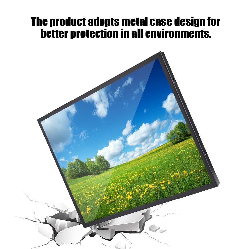 Bewinner1 19 Inch Portable Monitor, Resistive Touch Screen 1280 x1024 HD All-Metal Wall mounting Computer Display Supports HDMI/VGA/AV/BNC/USB Input Industrial Monitor