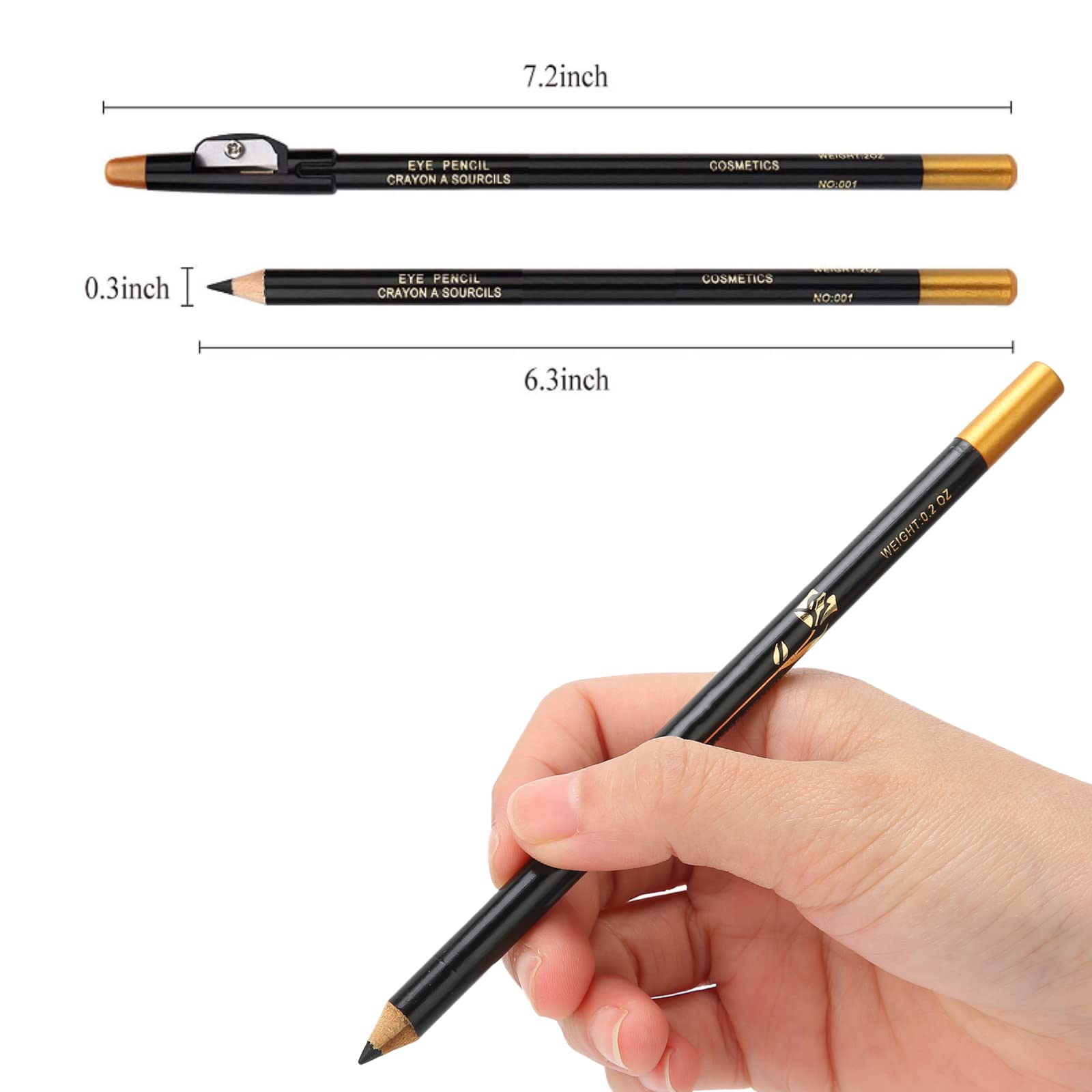 Barber Pencil, Beard Pencil Filler for Men, Barber Pencil for Lineup, Household Beard Pencil Liner, Long Lasting Repair Shape Beard Pen Water/Sweat Proof beard filler Shaping Styling Tool(black)