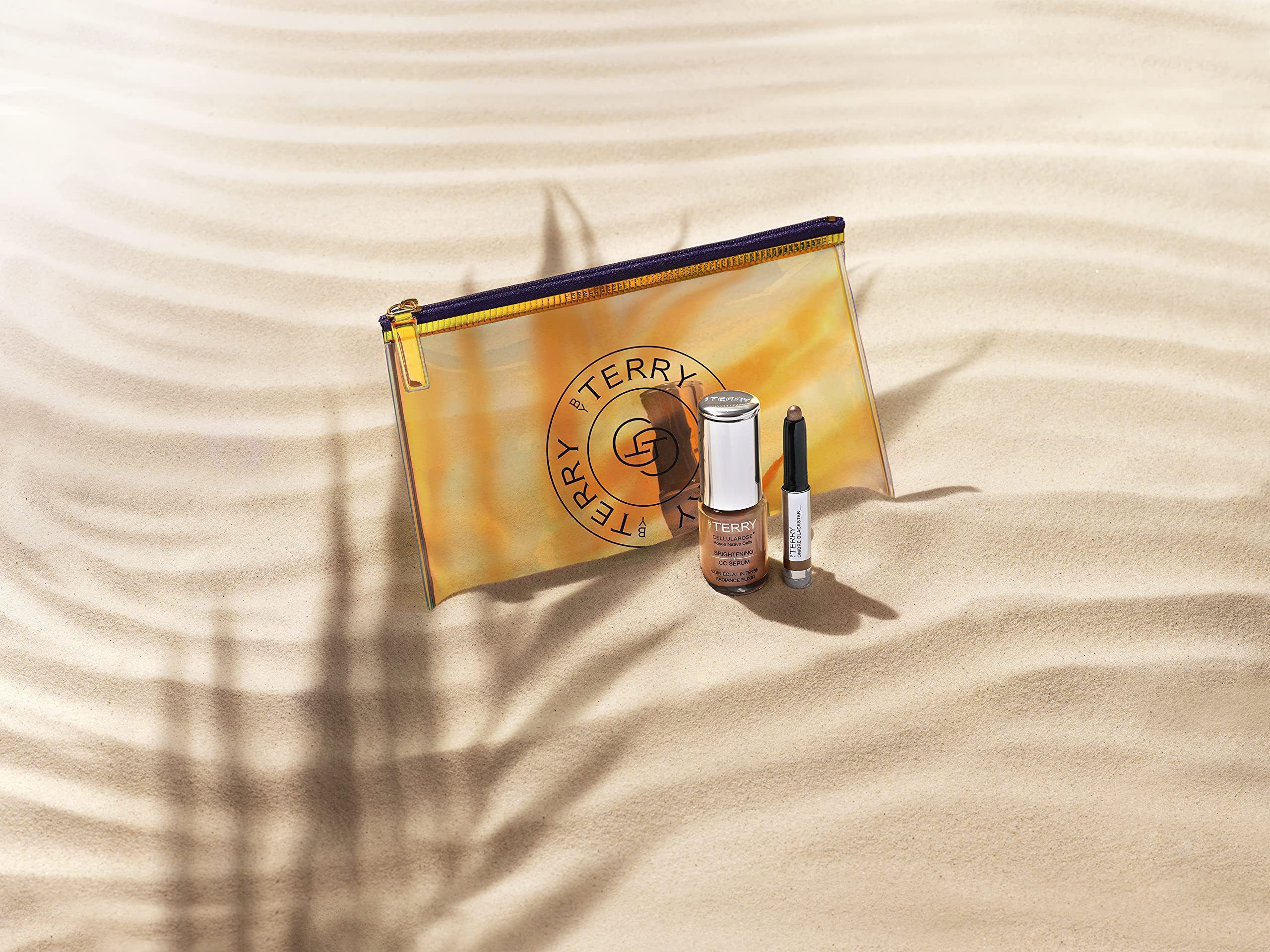 By Terry Tropical Sun Glow Set | Tea to Tan Face & Body Bronzer with Kabuki Brush | Travel Size