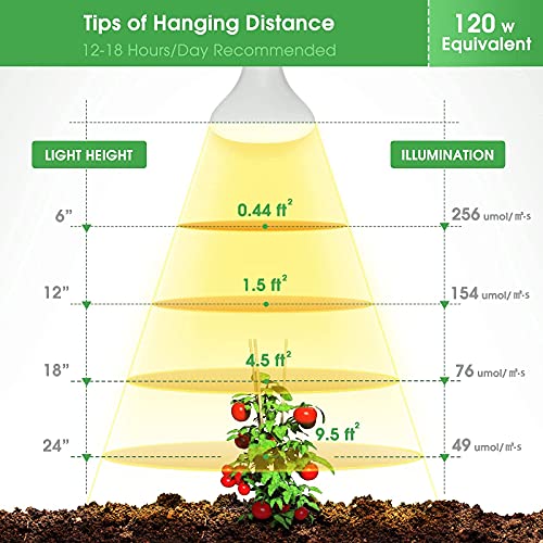 LED Grow Light Bulb, Briignite BR30 Grow Light Bulbs, Full Spectrum Grow Light Bulb 12W, 120W Equivalent, Plant Light Bulbs E26 Base, Grow Light for Indoor Plants, Seedlings, Greenhouse, Hydroponic