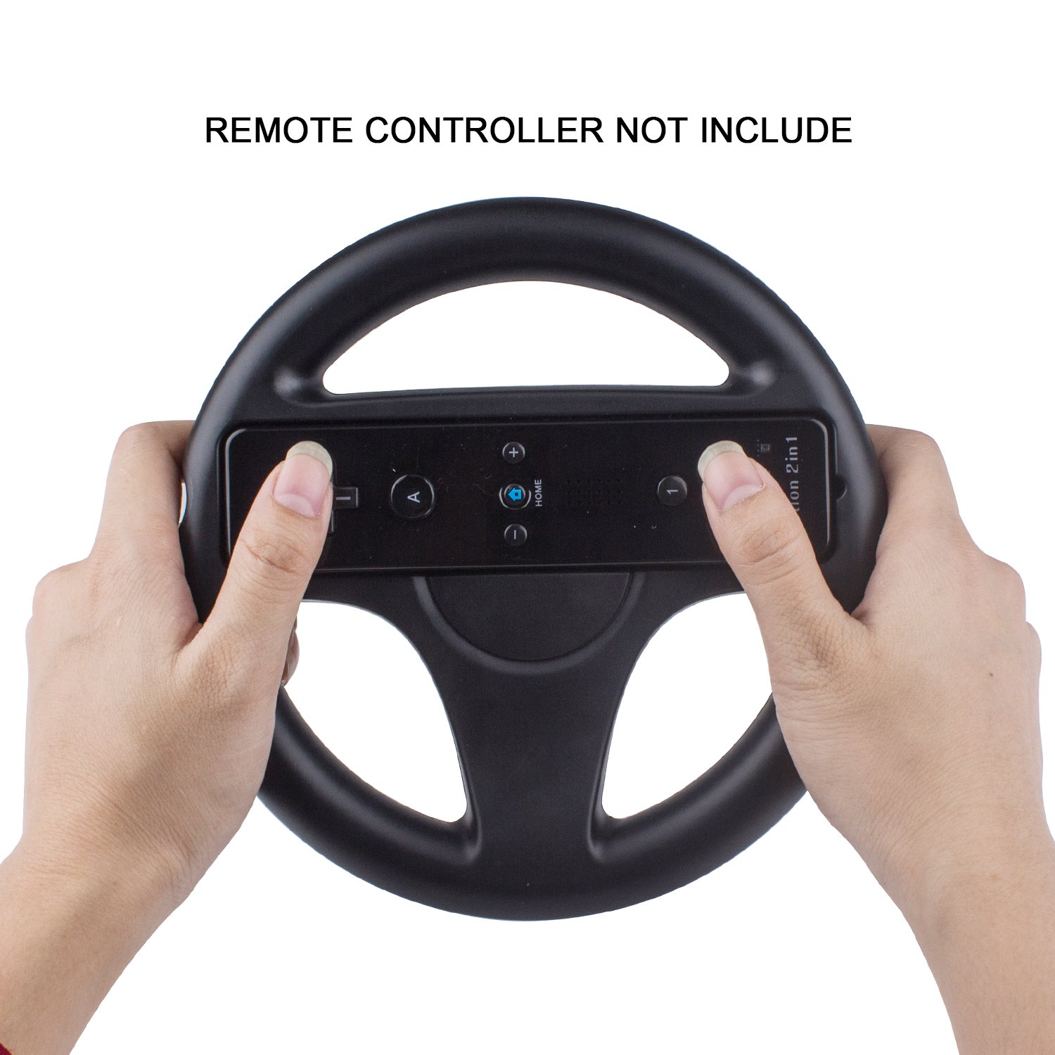2Pack Mario Kart Steering Wheels Compatible for Nintendo Wii Remote, TechKen Mario Kart Racing Wheel Compatible with Nintendo Wii, Mario Kart, Tank, More Wii or Wii U Racing Games