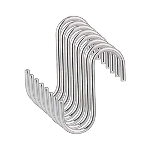 S Shaped Hooks Small, S Hooks Metal Hanging Hooks Stainless Steel Kitchen Pot Pan Hanger for Bedroom Bathroom Garden and Office Prime 35 Piece