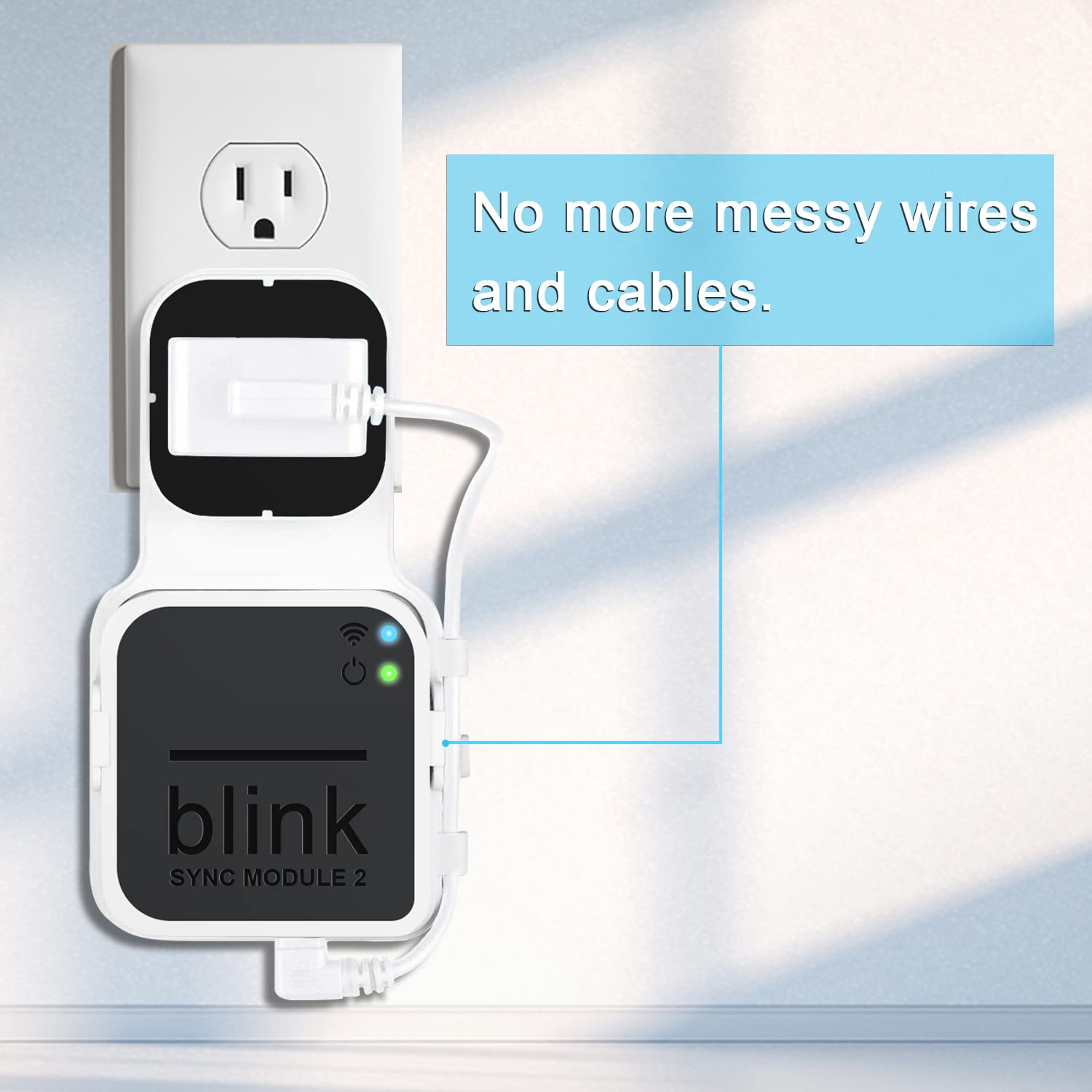 256GB Blink USB Flash Drive for Local Video Storage with The Blink Sync Module 2 Outlet Wall Mount Bracket Holder for Blink Outdoor with Short Cable (Blink Add-On Sync Module 2 is NOT Included)