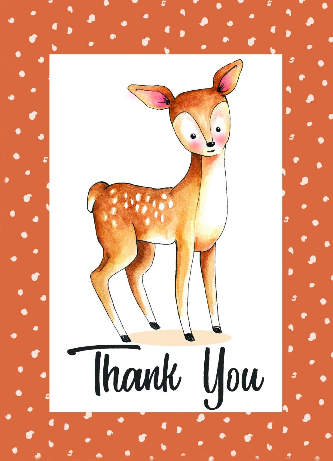 A Paper Smile Woodland Animal Thank You Cards Boxed Set 35 Note Cards