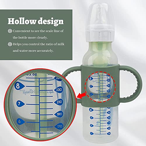 5 Pack Baby Bottle Handles, Bottle Handles Universal Fit Baby Bottle Holders with Easy Grip Handles for Baby, BPA-Free Soft Silicone, 5 Colors