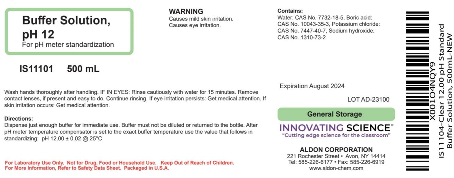 ALDON Innovating Science Clear 12.00 pH Standard Buffer Solution, 500mL - The Curated Chemical Collection