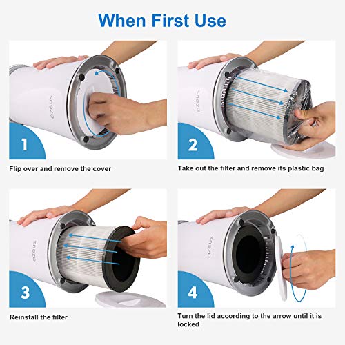 Azeus Air Purifier for Large Rooms (C8 filter)