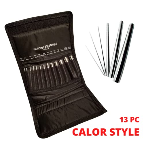 13 pc Set Insertion Taper Calor Style 18G-00G Steel Expander Lobe Ear Stretching Style 88888-346