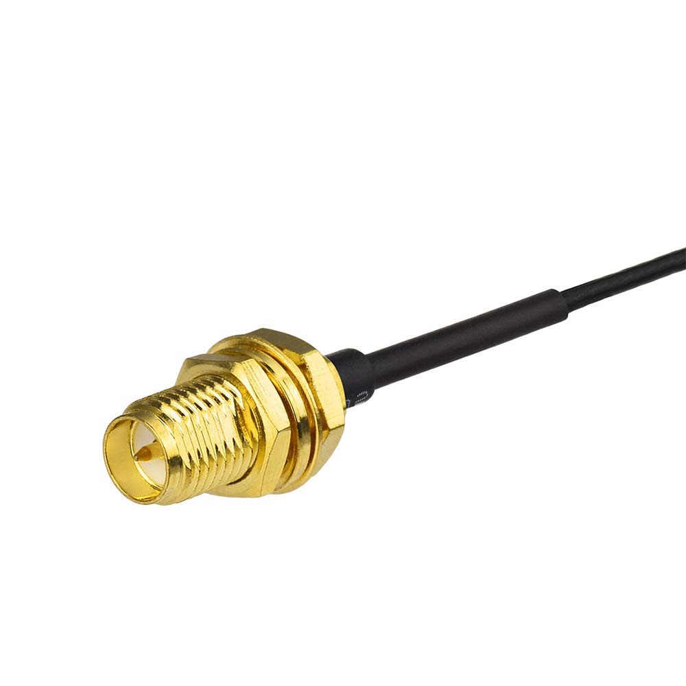 BINGFU U.FL IPX IPEX MHF4 to RP-SMA Female Bulkhead Mount WiFi Antenna Cable 30cm 12 inch 2-Pack for Intel AX200NGW 8265AC 8265NGW 7265AC 9560AC M.2 NGFF Interface Wireless Network Card WiFi Adapter