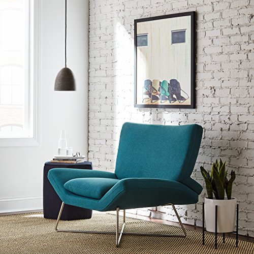 Amazon Brand β Rivet Farr Lotus Accent Chair, 39.8"W, Aqua