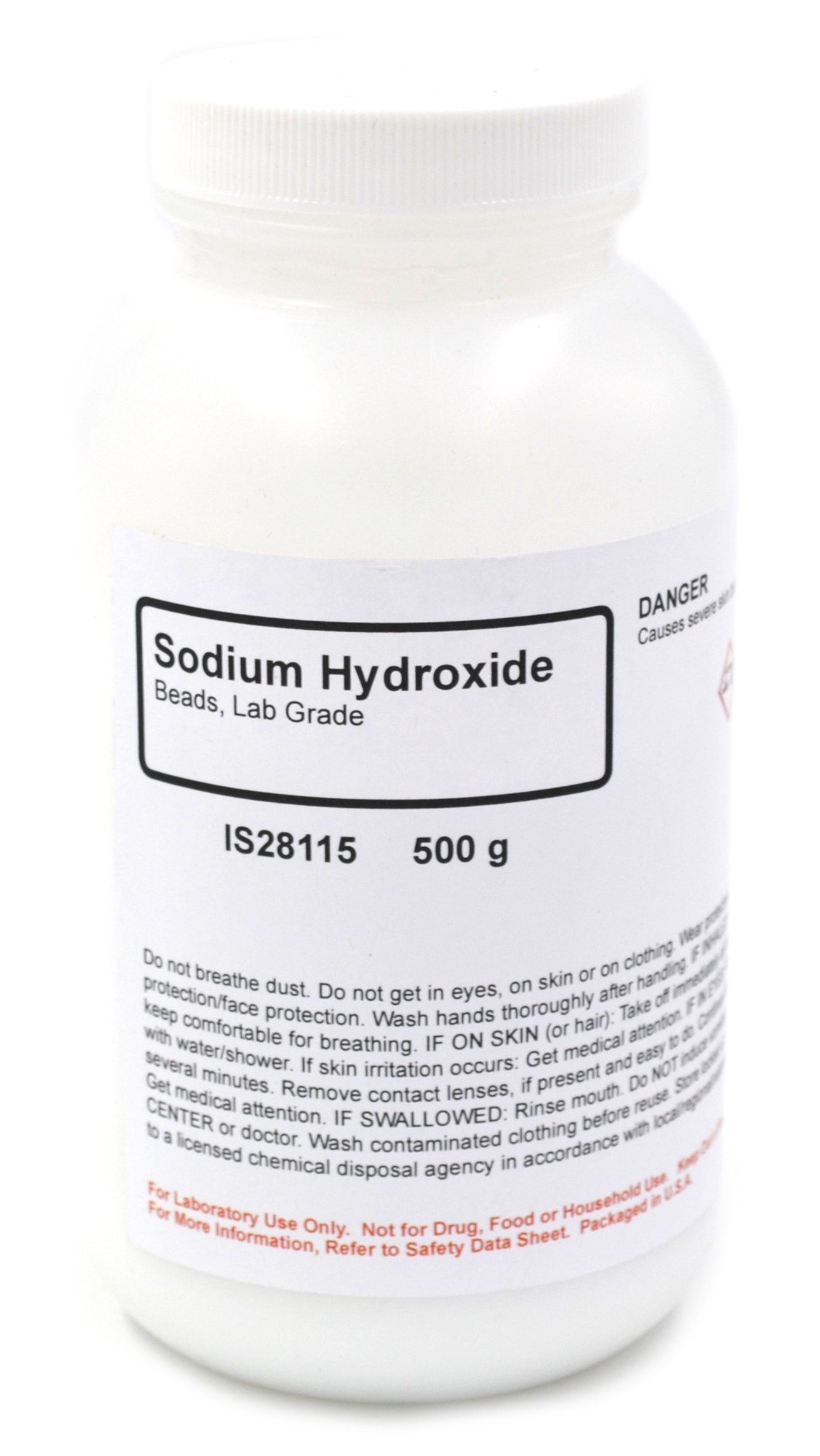 ALDON Innovating Science Lab-Grade Sodium Hydroxide Bead, 500g - The Curated Chemical Collection