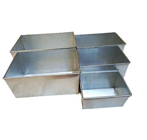 5 Pack Heavy Duty Bread Loaf Pan For Baking Loaf Pan Set, 1 Lb to 5 Lb, Loaf Pans for Baking Bread