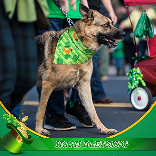 30 Pieces St. Patrick's Day Dog Bandanas St. Patrick's Day Dog Cat Bibs Holiday Pet Costume Dog St. Patrick's Day Outfit Triangle Scarf Kerchief for Small to Medium Pet