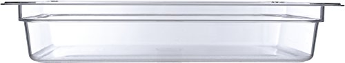Carlisle PC300N03 Cateraide End-Loading Insulated Food Pan Carrier, 5 Pan Capacity, Black + 10201B07 StorPlus Full Size Polycarbonate Food Pan, 4 Deep, Clear
