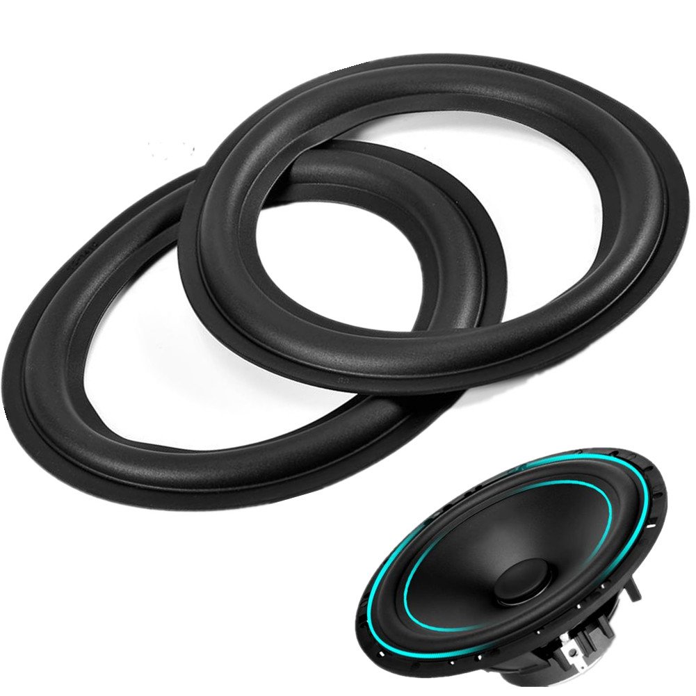 2pcs 6 inch Perforated Rubber Speaker Foam Edge Surround Rings Replacement Parts for Speaker Repair or DIY