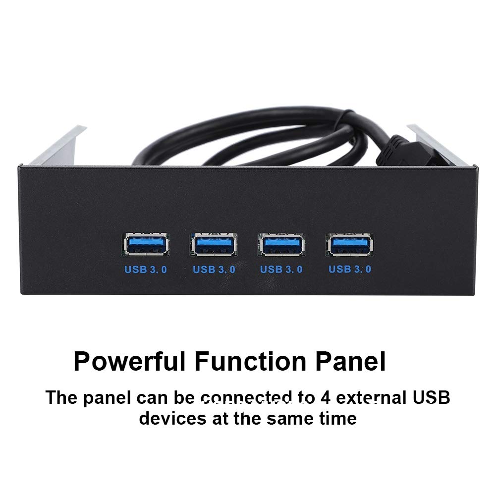 5.25 Inch 4 Port USB 3.0 Front Panel 5.25 Inch 19Pin to USB3.0 CD Driver 4 Port Hub Front Panel CD ROM Expansion Mobile Rack with SATA Cable