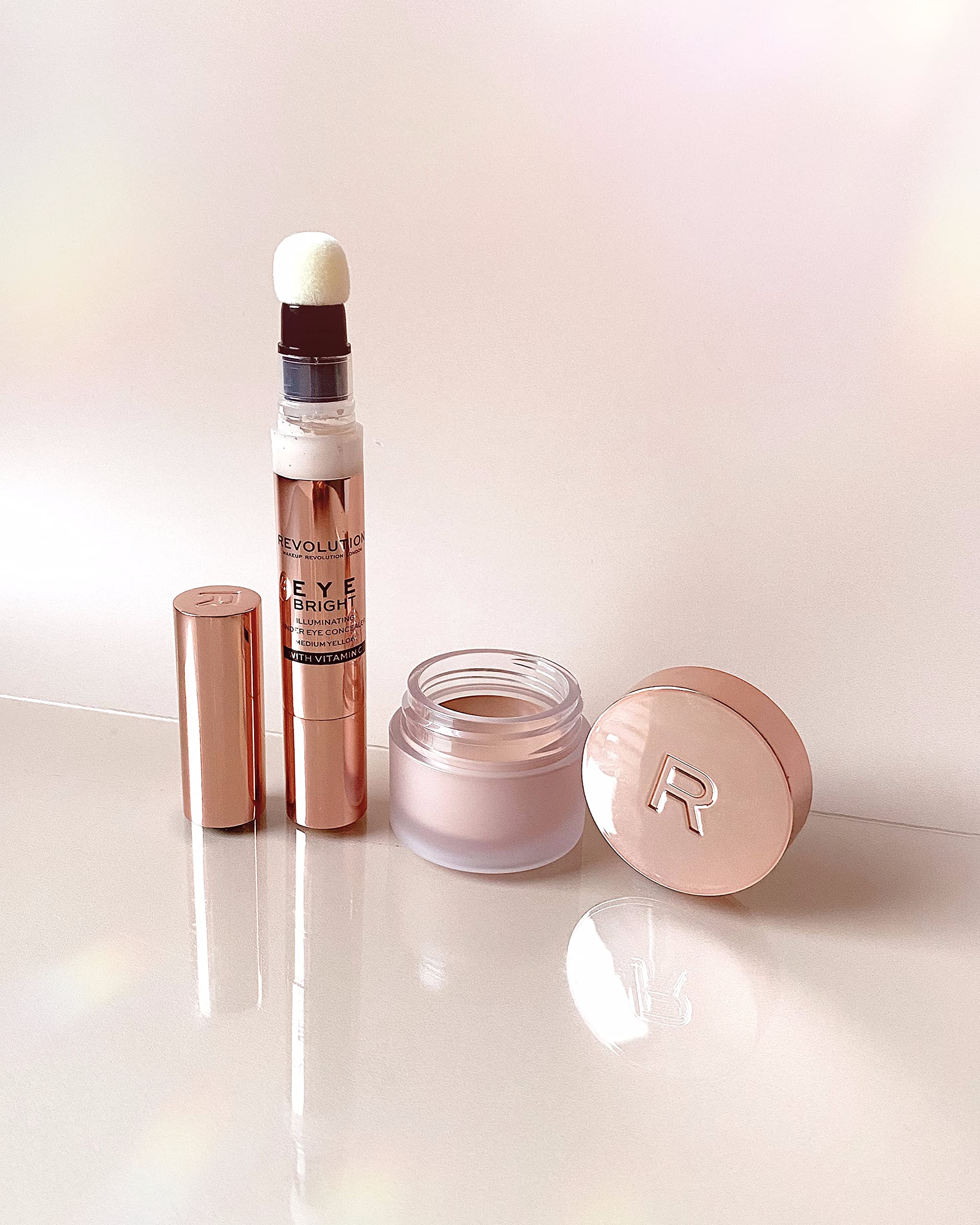 Makeup Revolution Eye Bright Concealer, Buildable Coverage, Dewy Finish, Fair, 3ml