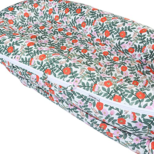 Hi Sprout Newborn Baby Nest Change Extra Cover (Suit for All Dockatot Deluxe Docks) (Flower Vine)
