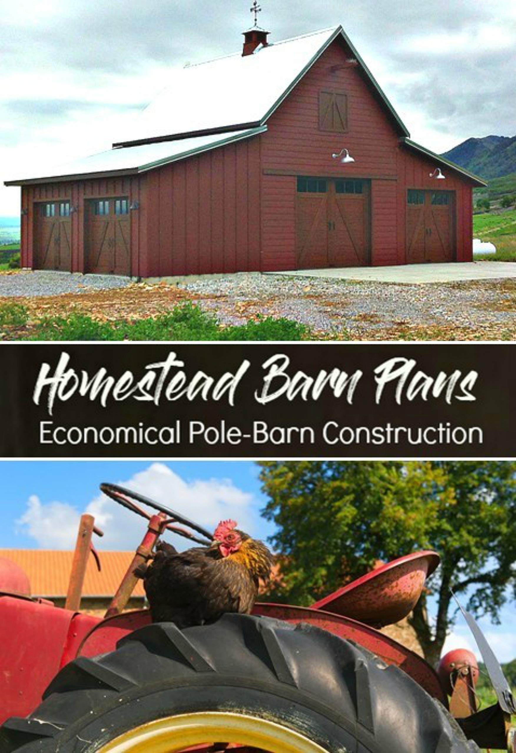 27 Small Farm Barn Designs - Twenty-Seven Optional Layouts - Complete Pole-Barn Building Plans (B11)
