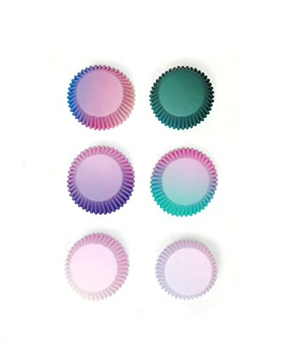 300-Count Cupcake Liners Standard Disposable Cupcake Cups 6 Design Cupcake Papers Baking Cups Cupcake Wrappers (Standard Size) qiqee For Housewarming