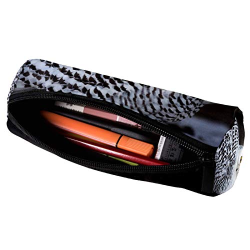 Snowy Owl Pencil Bag Pen Case Stationary Case Pencil Pouch Desk Organizer Makeup Cosmetic Bag for School Office