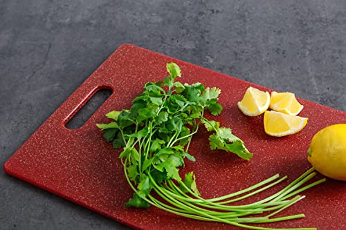 Dexas PolyFiber Flax Cutting & Serving Board, 9.5 x 15in, Azalea