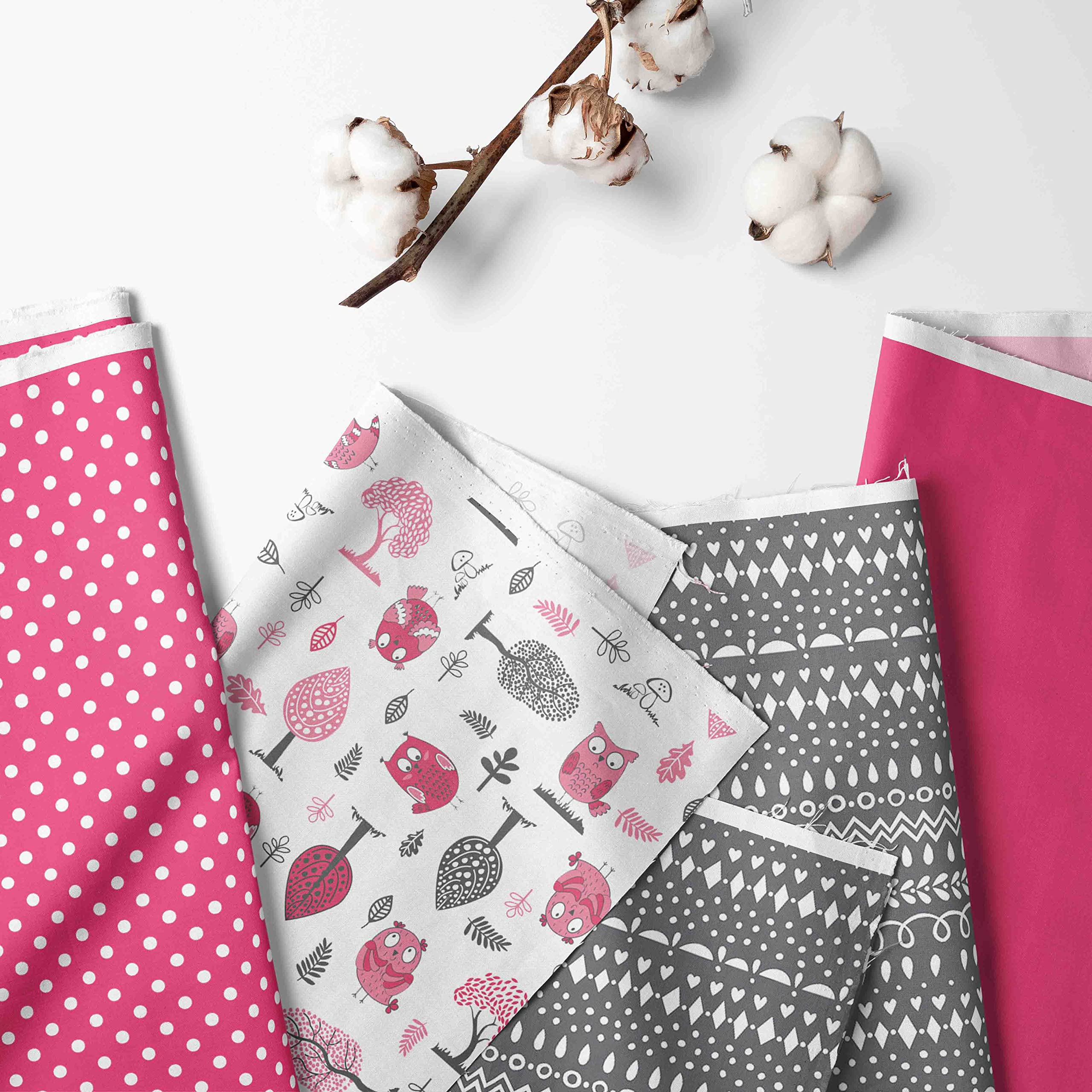 Bacati - Toy Chest Owls in the Woods Pink/Grey