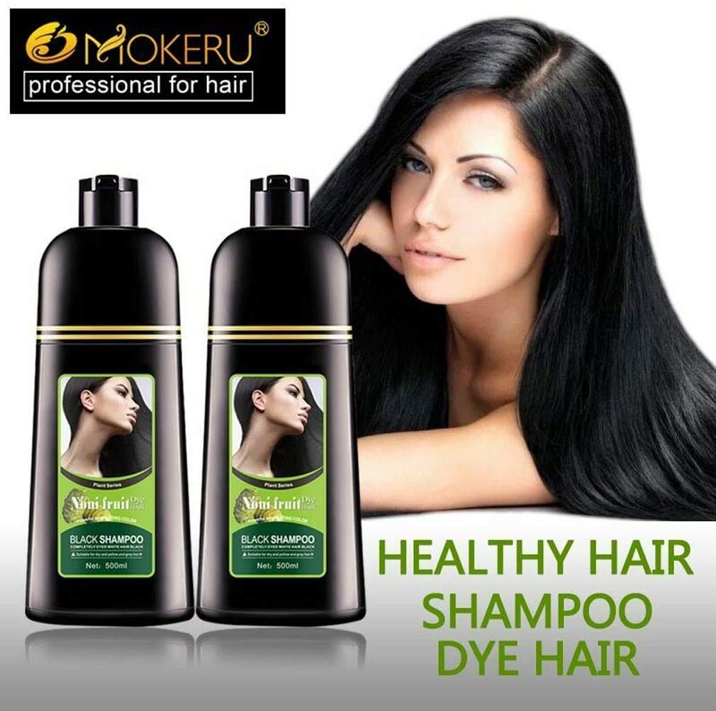 TIFALEX Organic Natural Fast Hair Dye Only 5 Minutes Noni Plant Black Shampoo