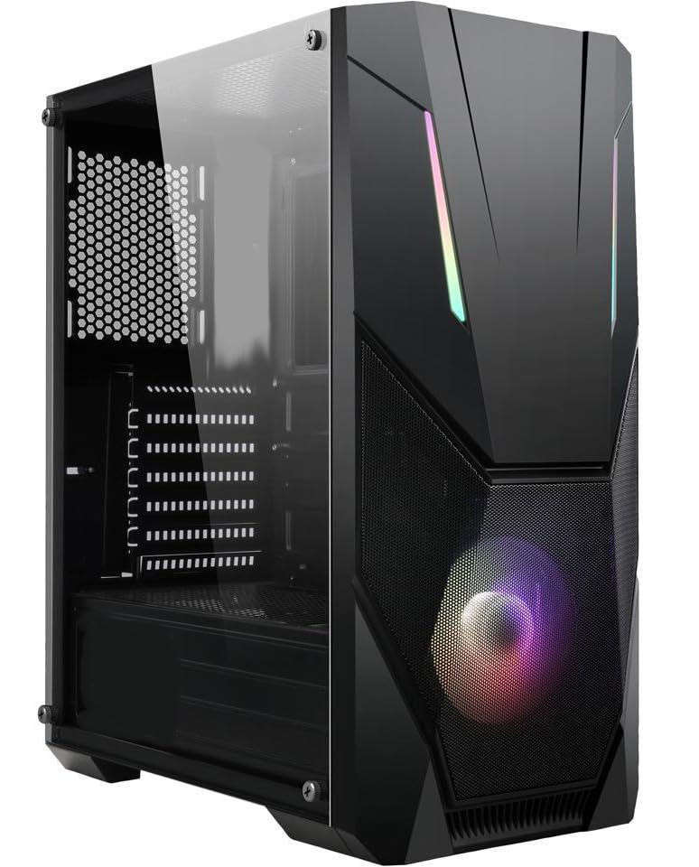 Centaurus Archon A1X Gaming PC - AMD Ryzen 5 7600, 32GB DDR5 RAM, Radeon RX 7600 8GB, 500GB NVMe SSD, Windows 11 Pro, WiFi, RGB Lights. Custom Professional Computer for Games and Work