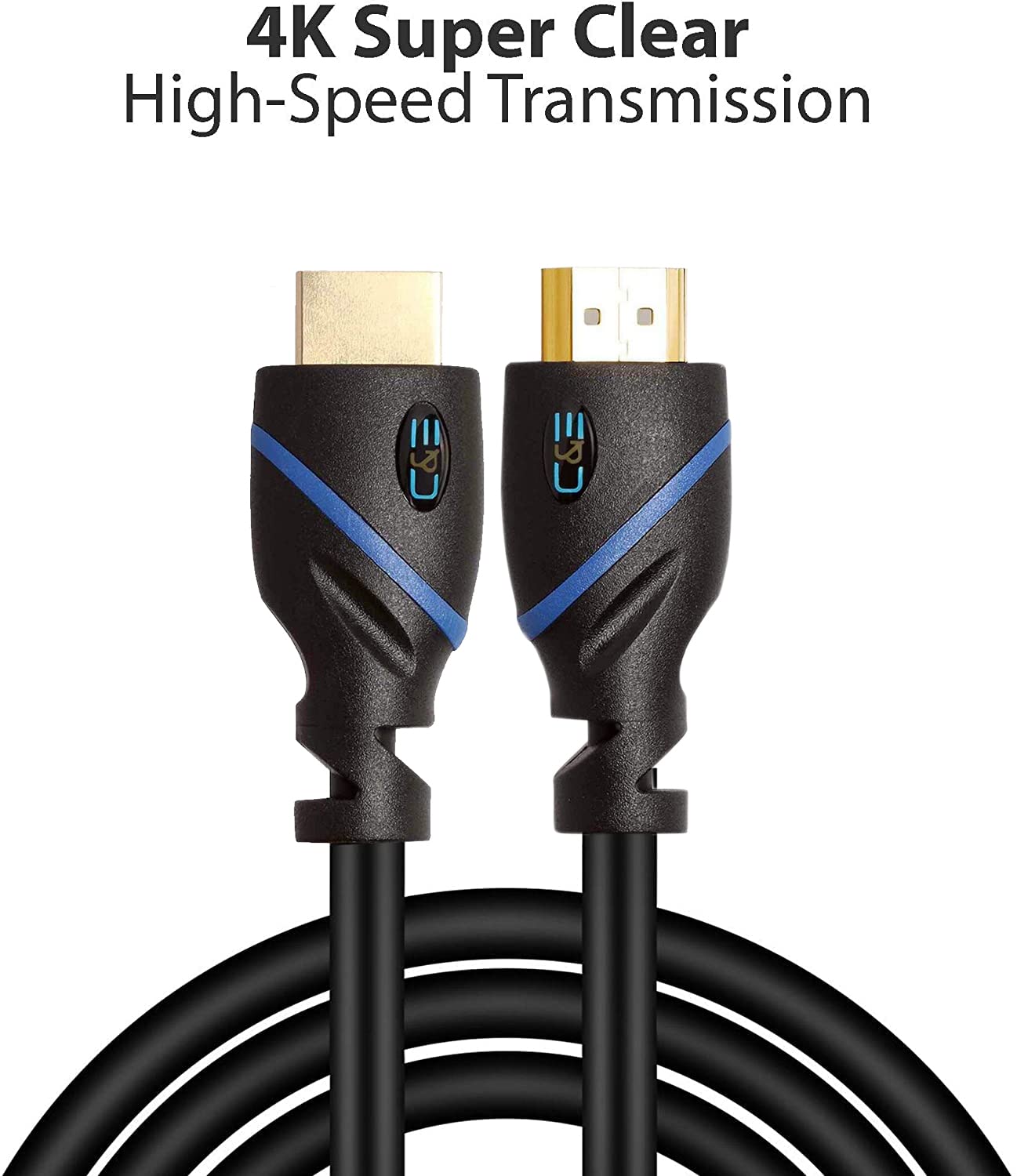60ft (18.3M) High Speed HDMI Cable Male to Male with Ethernet Black (60 Feet/18.3 Meters) Supports 4K 30Hz, 3D, 1080p and Audio Return CNE622446