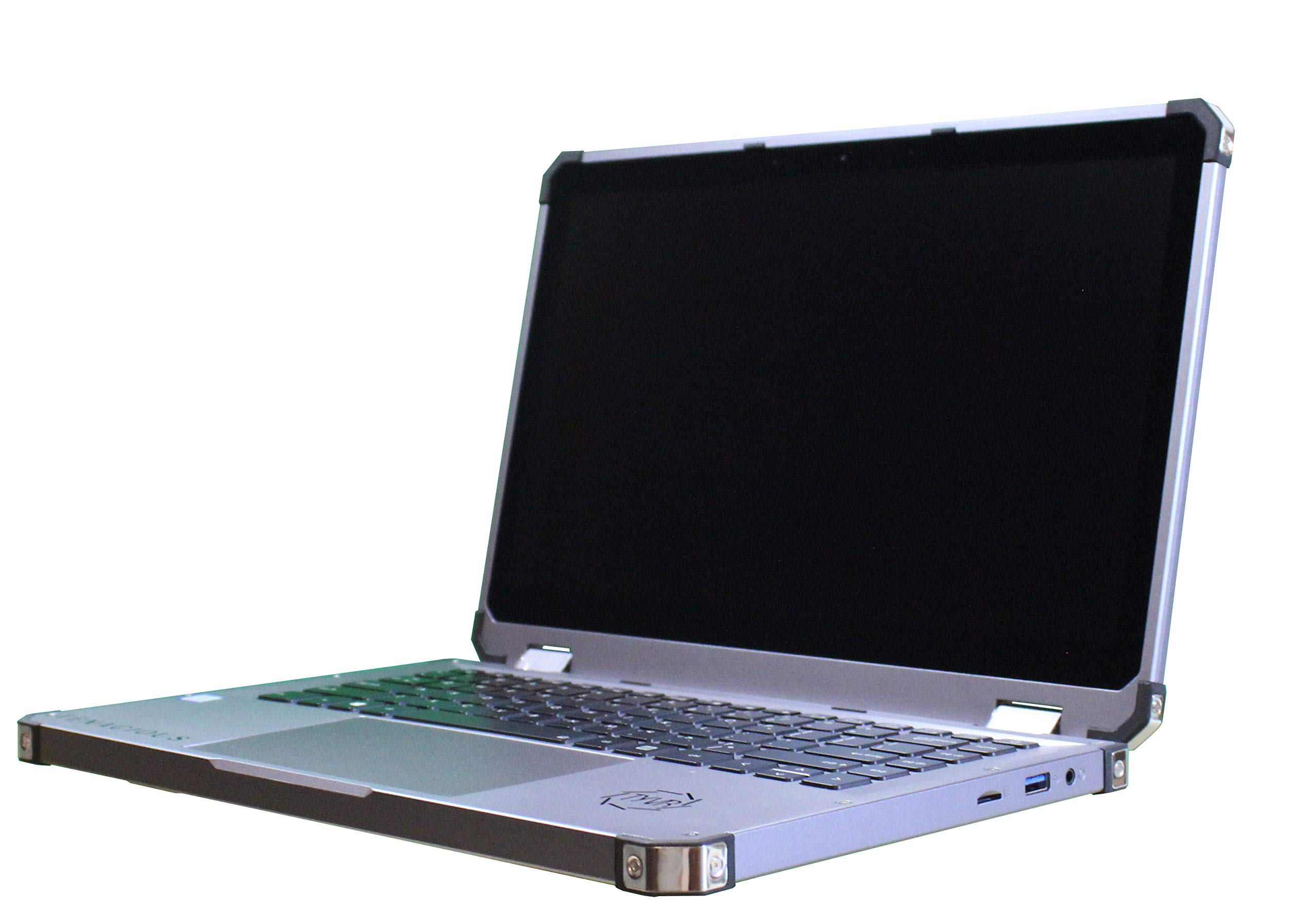 Emerald Computers Rugged Laptop with I5-8250U Quad Core, 8 Thread CPU, 16GB RAM 512GB SSD, 13.3 Inch 1080p Screen, Tenacious Model in Silver