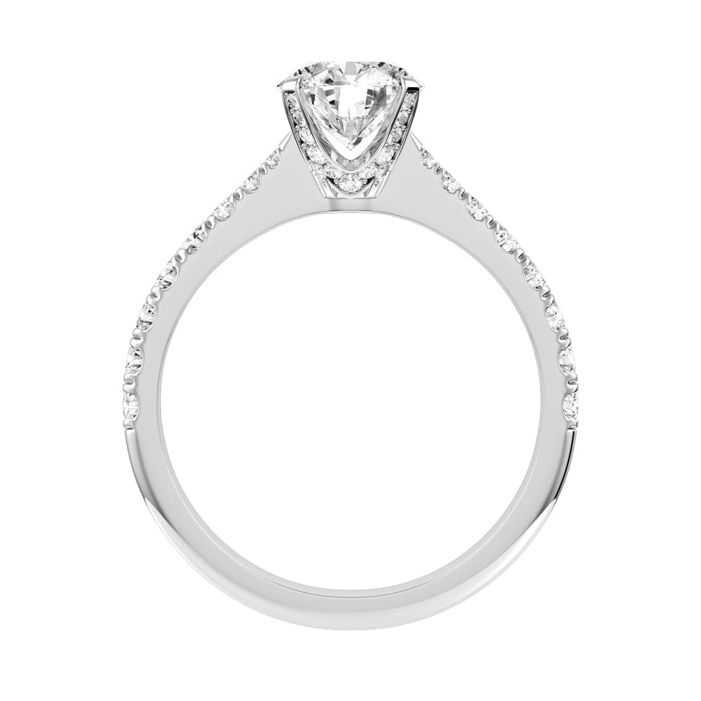 3.2 Carat (ctw) moissanite engagement rings for women Platinum Plated Silver ring moissanite rings- 8