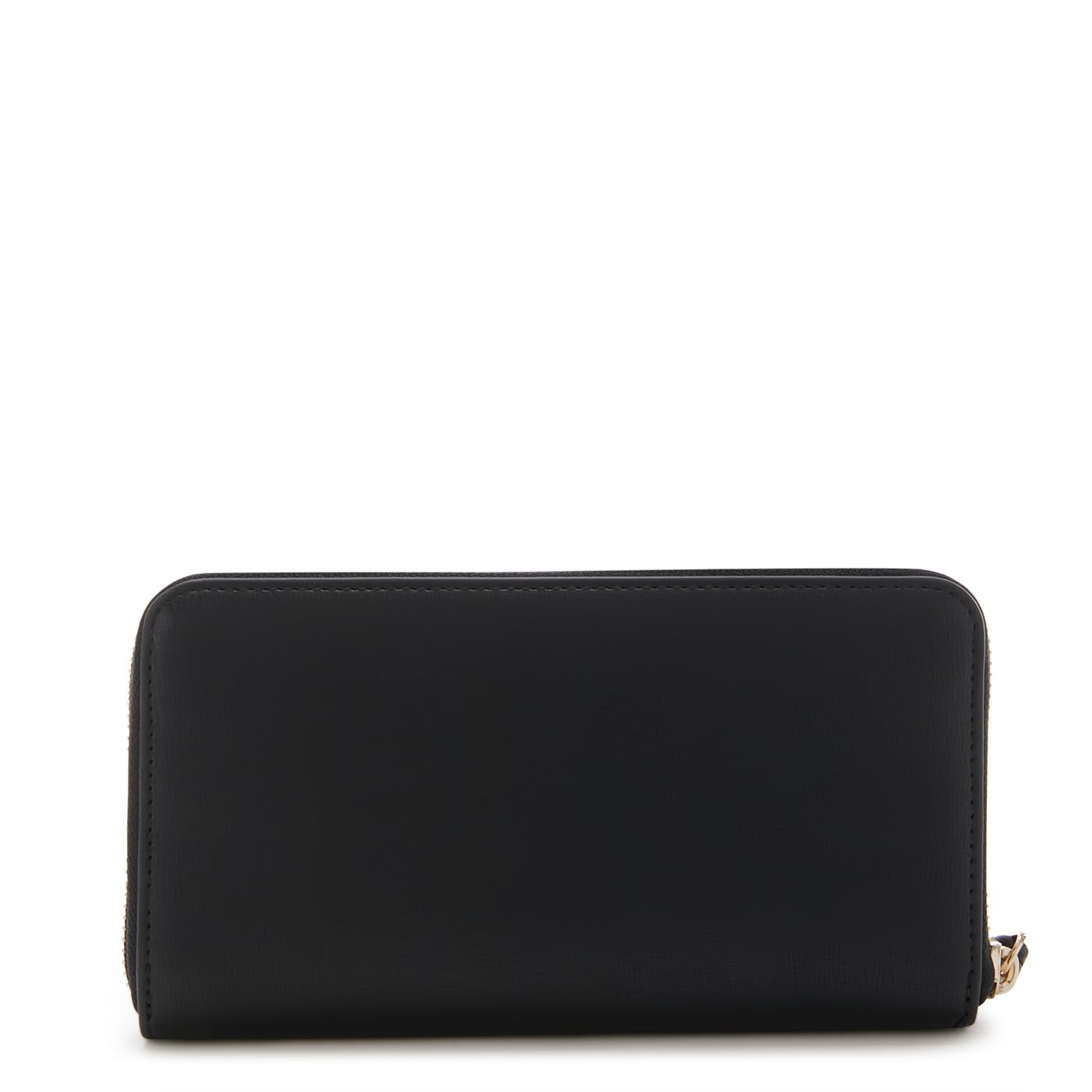 A|X Armani Exchange Women's Logo Zip Around Wallet Wristlet Wrislet Bag, Black, One Size