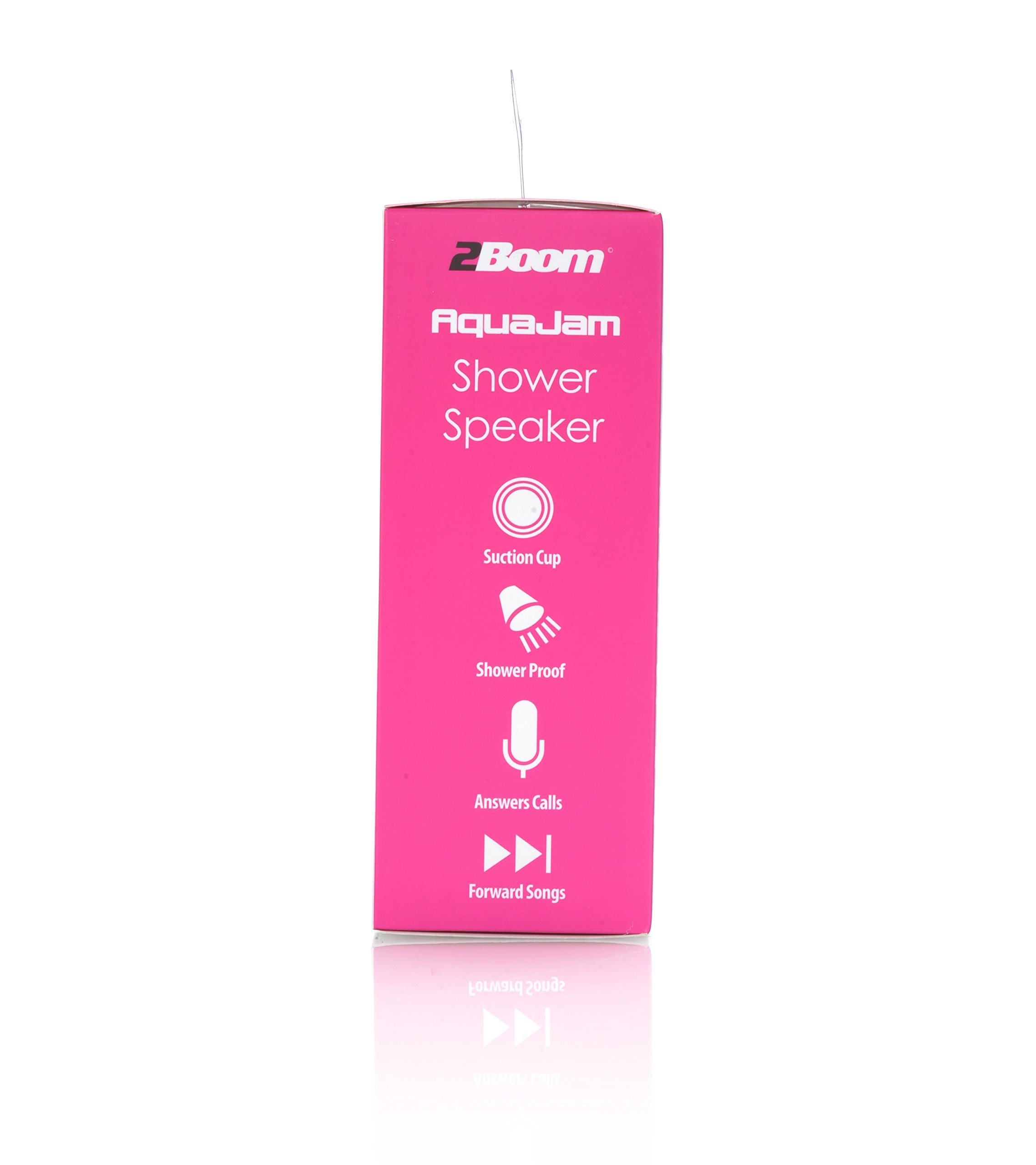 2BOOM Aqua Jam Portable Bluetooth Wireless Water Resistant Shower Speaker with Suction Cup Pink