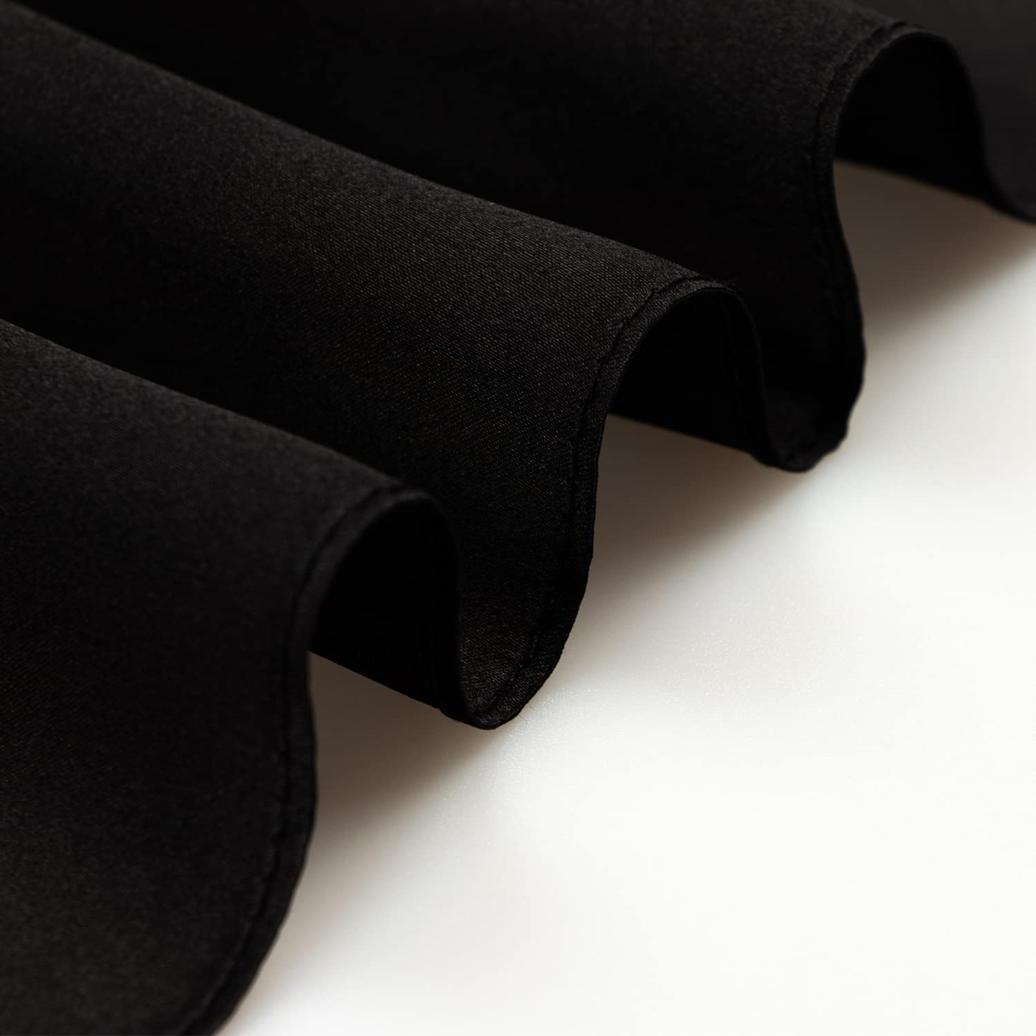 100% Pure Mulberry Silk Scarf for Women 21"Square Satin Head Hair Neck Scarves Luxury Small Lightweight Black Neckerchief