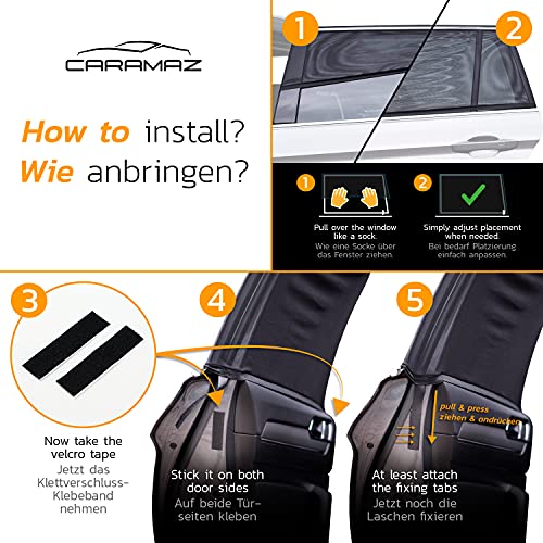 CARAMAZ Car Sun Window Sock for Baby, Size M for smaller cars