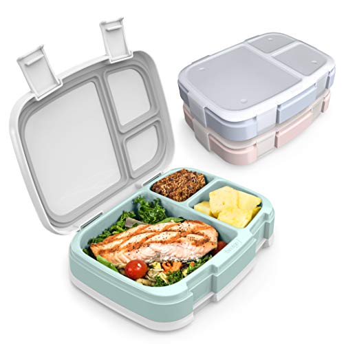 BentgoĀ® Fresh 3-Pack Meal Prep Lunch Box Set - Reusable 3-Compartment Containers for meal Prepping, Healthy Eating On-the-Go, and Balanced Portion-Control - BPA-Free, Microwave & Dishwasher Safe